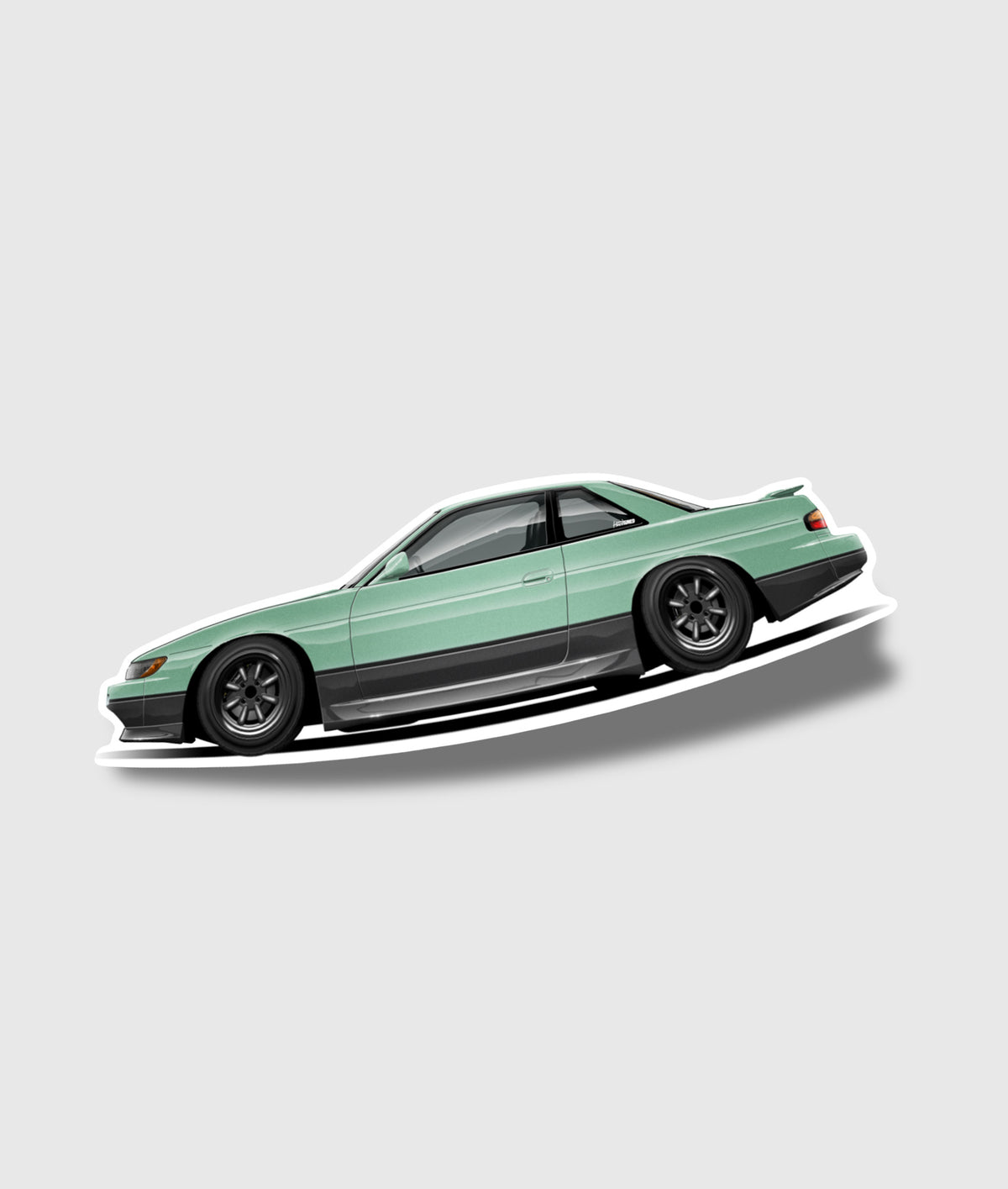 Nissan S13 Sticker - Seafoam - Hardtuned